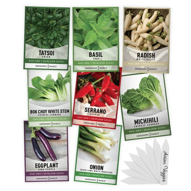 Asian Vegetable Seeds For Planting | 8 Variety Pack - Walmart.com