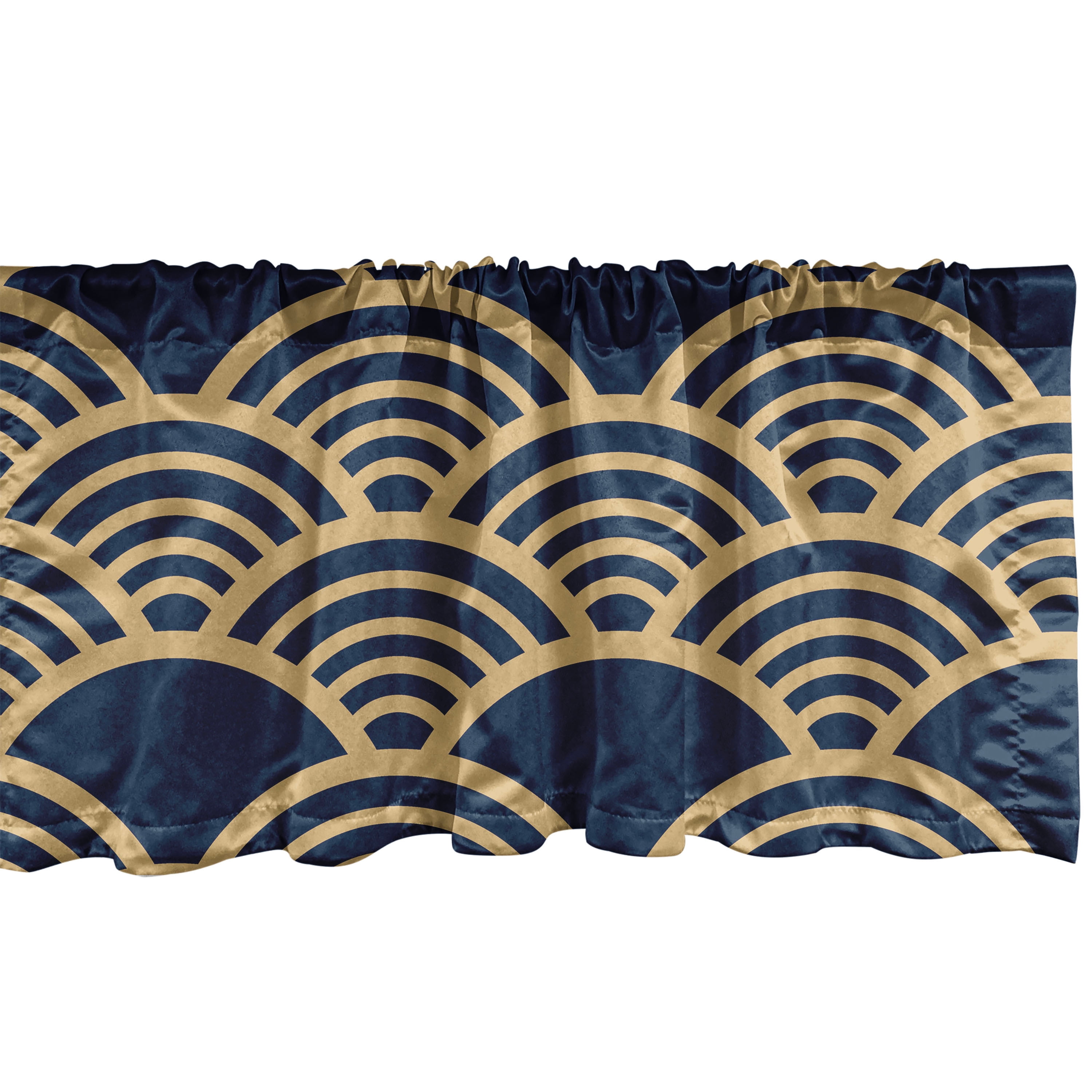 Asian Window Valance, Squama Circles Fish Scale Look Traditional ...