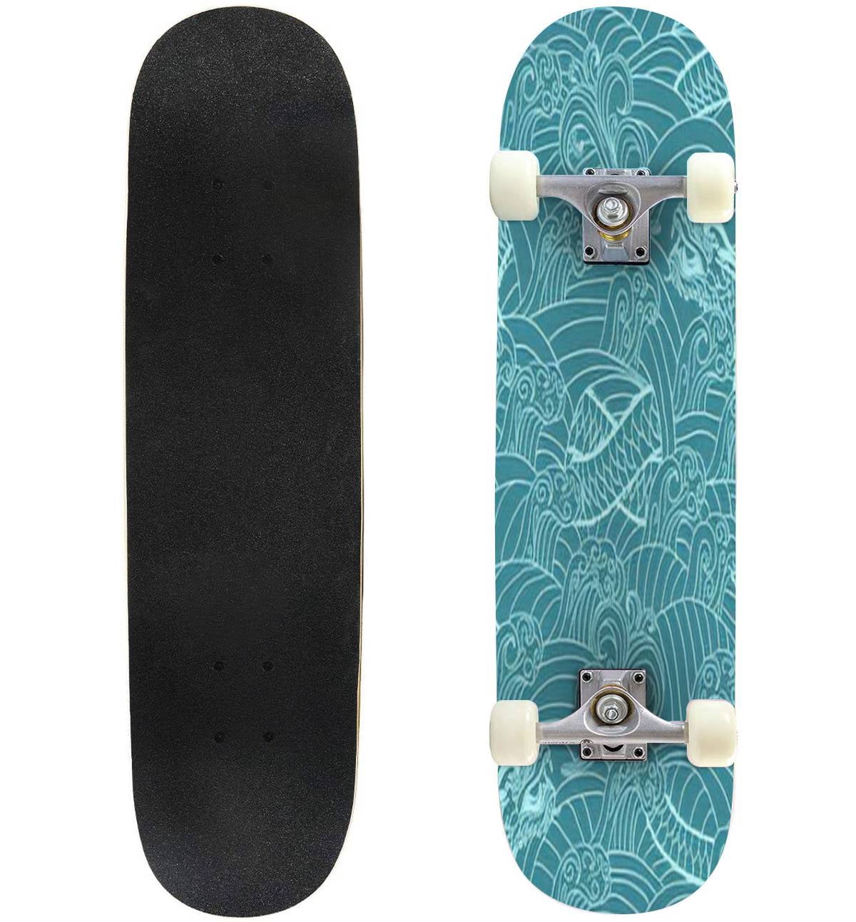 Asian with dragon Outdoor Skateboard Longboards 31"x8" Pro Complete ...