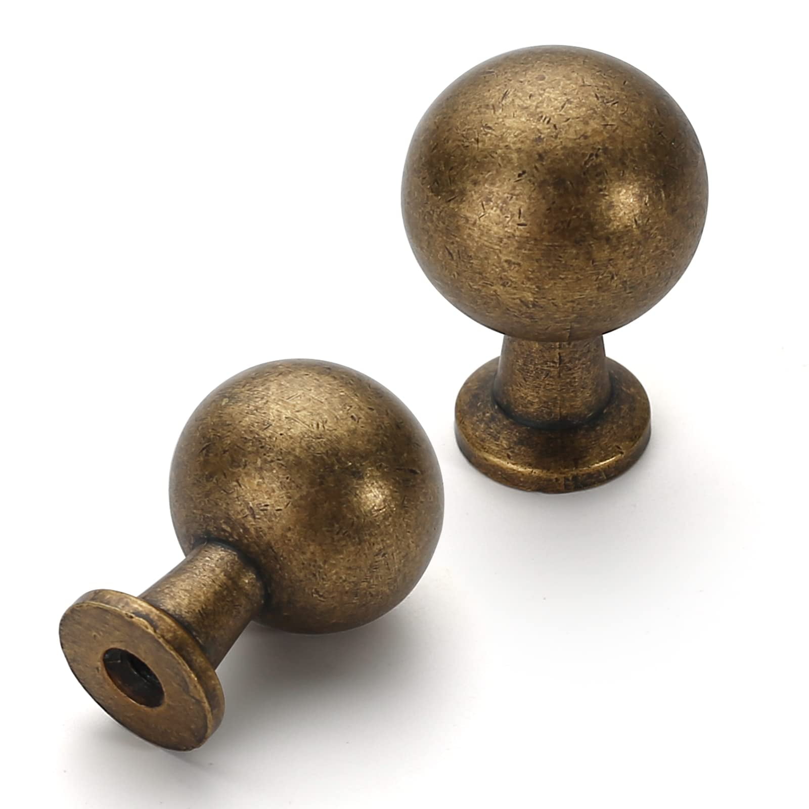 Asidrama 10 Pack Antique Brass Kitchen Cabinet Knobs Dresser Knobs Drawer Knobs Cabinet Hardware ...