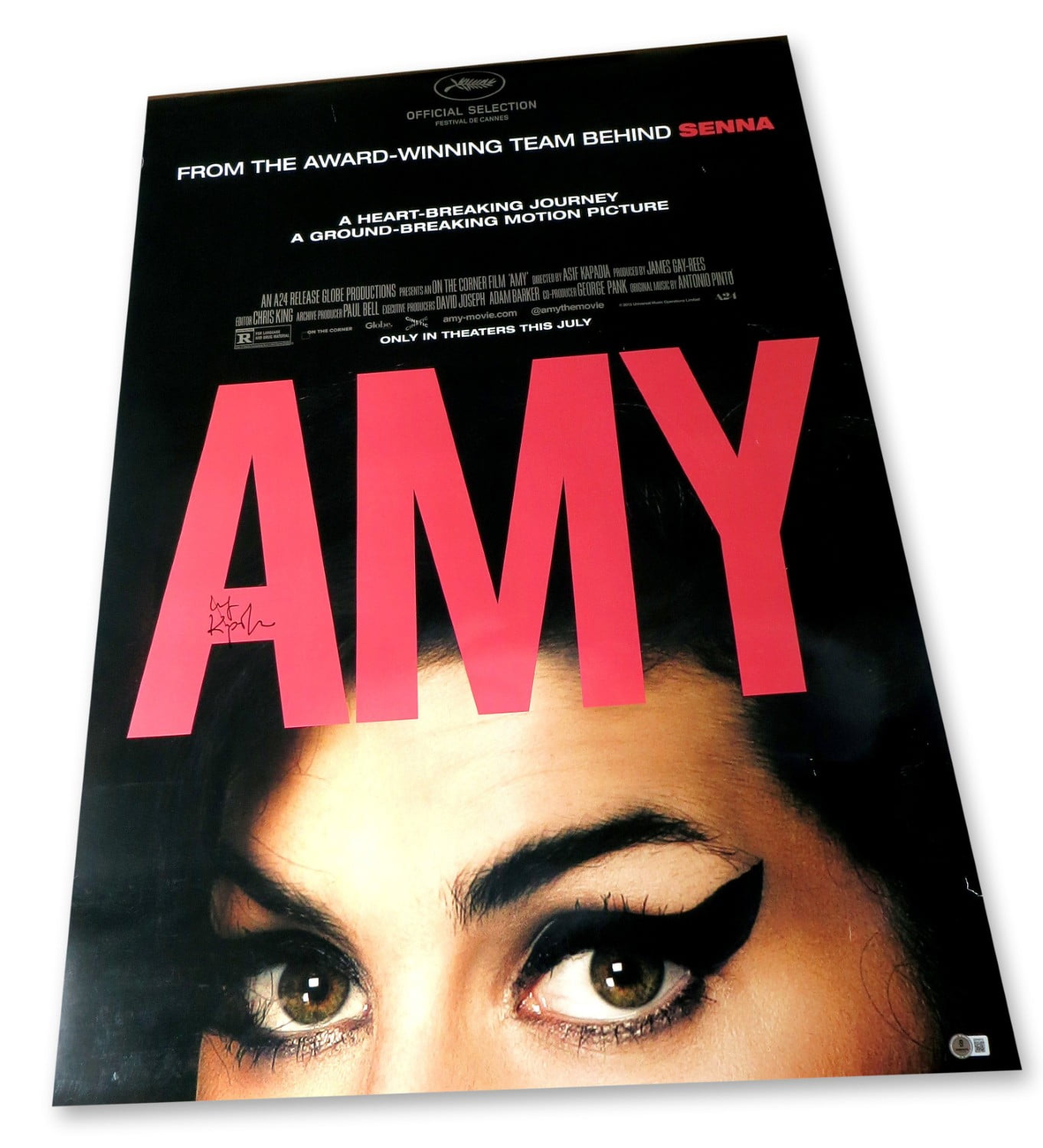 Asif Kapadia Signed Autographed 27X40 Movie Poster Amy Director BAS ...