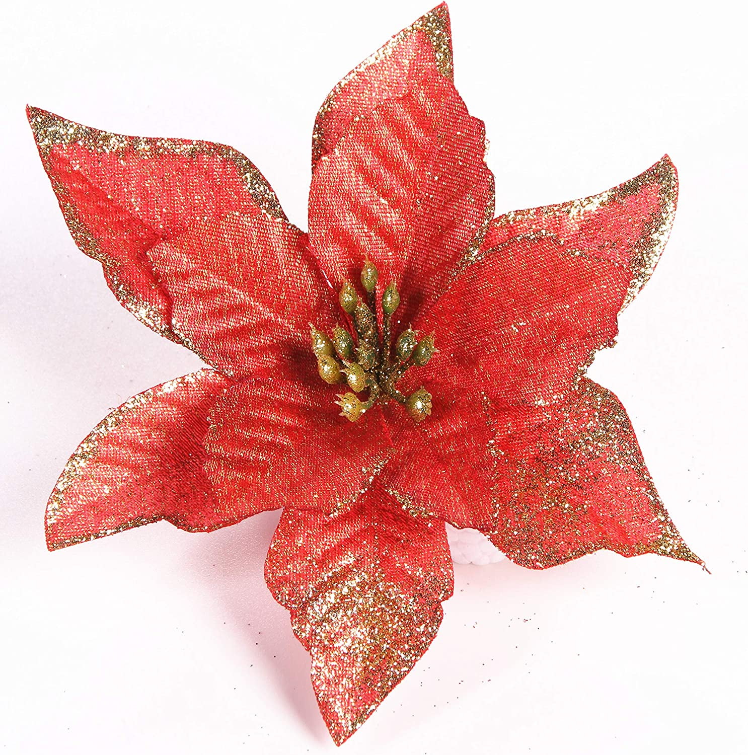 Asisol 20PCS Poinsettia Christmas Decorations, Poinsettia Christmas ...