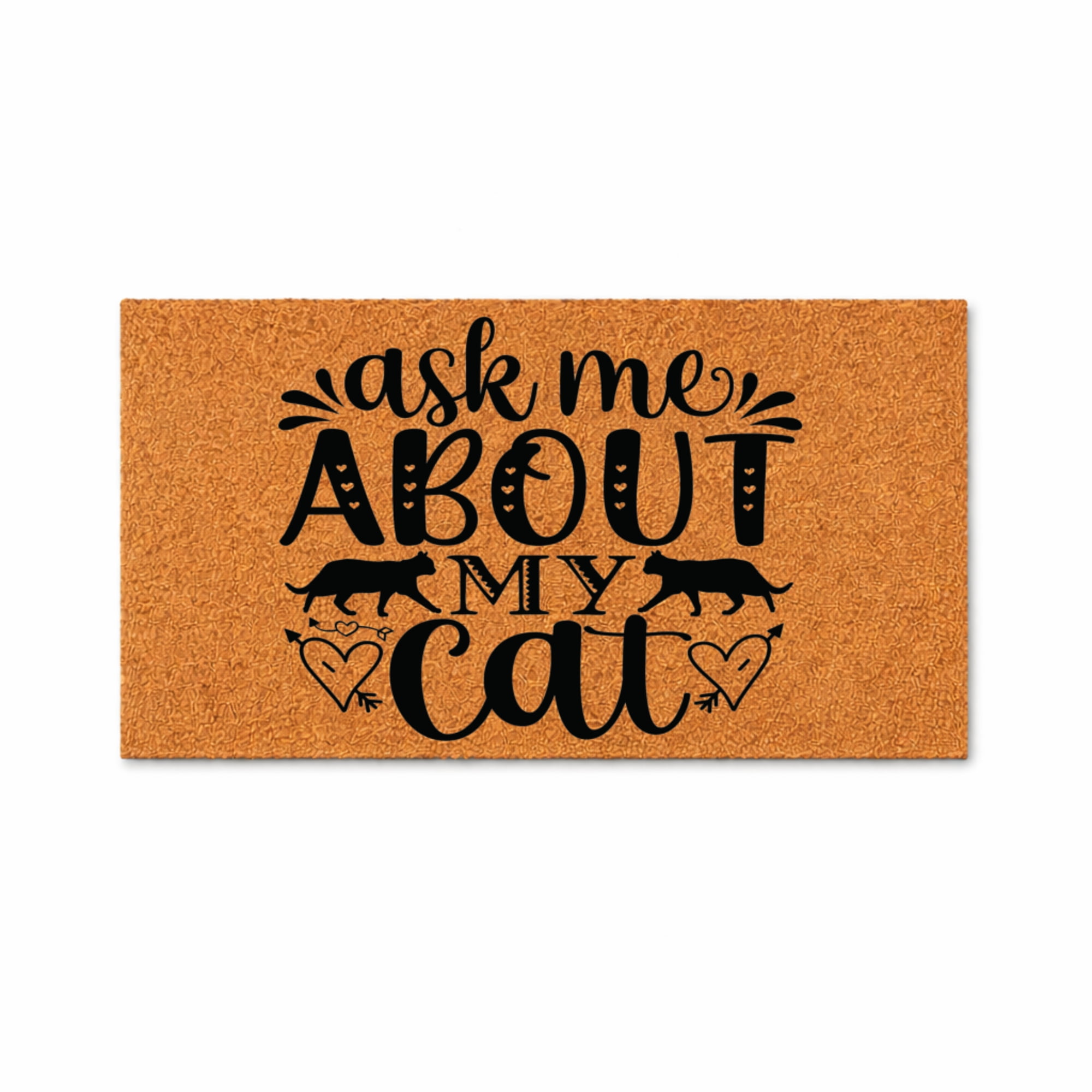 Ask Me About My Cat Doormat, Funny Cat Lover Entryway Mat, Indoor ...