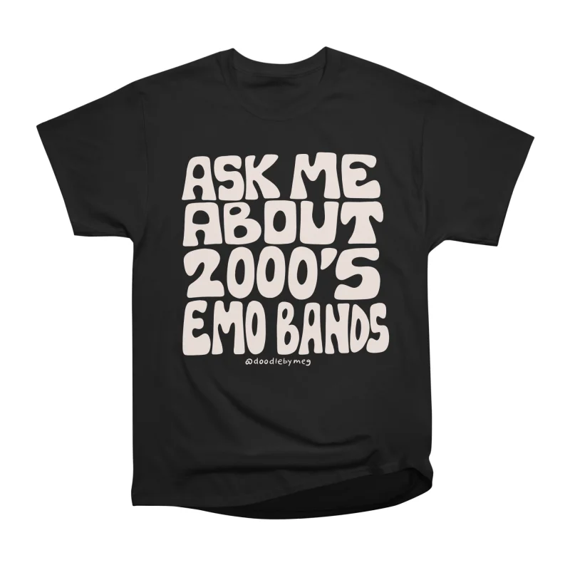 Ask Me About 2000s Emo Bands T-Shirt Tee Gift For Him Merch For Her ...