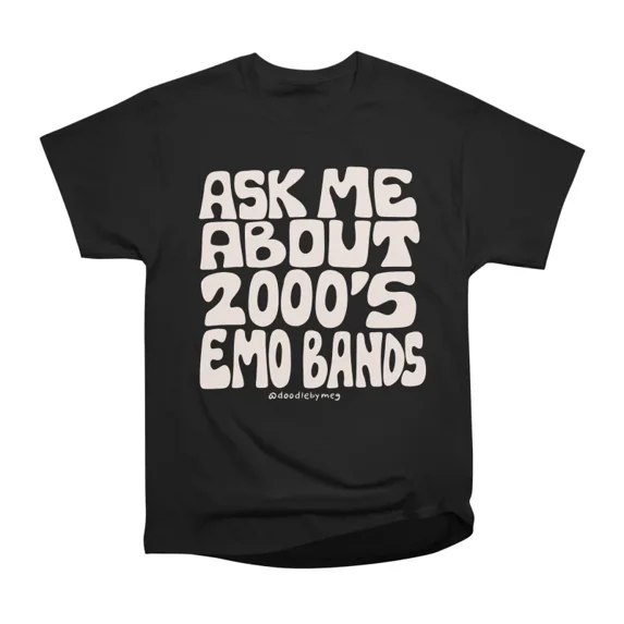 Ask Me About 2000s Emo Bands T-Shirt Tee Gift For Him Merch For Her ...