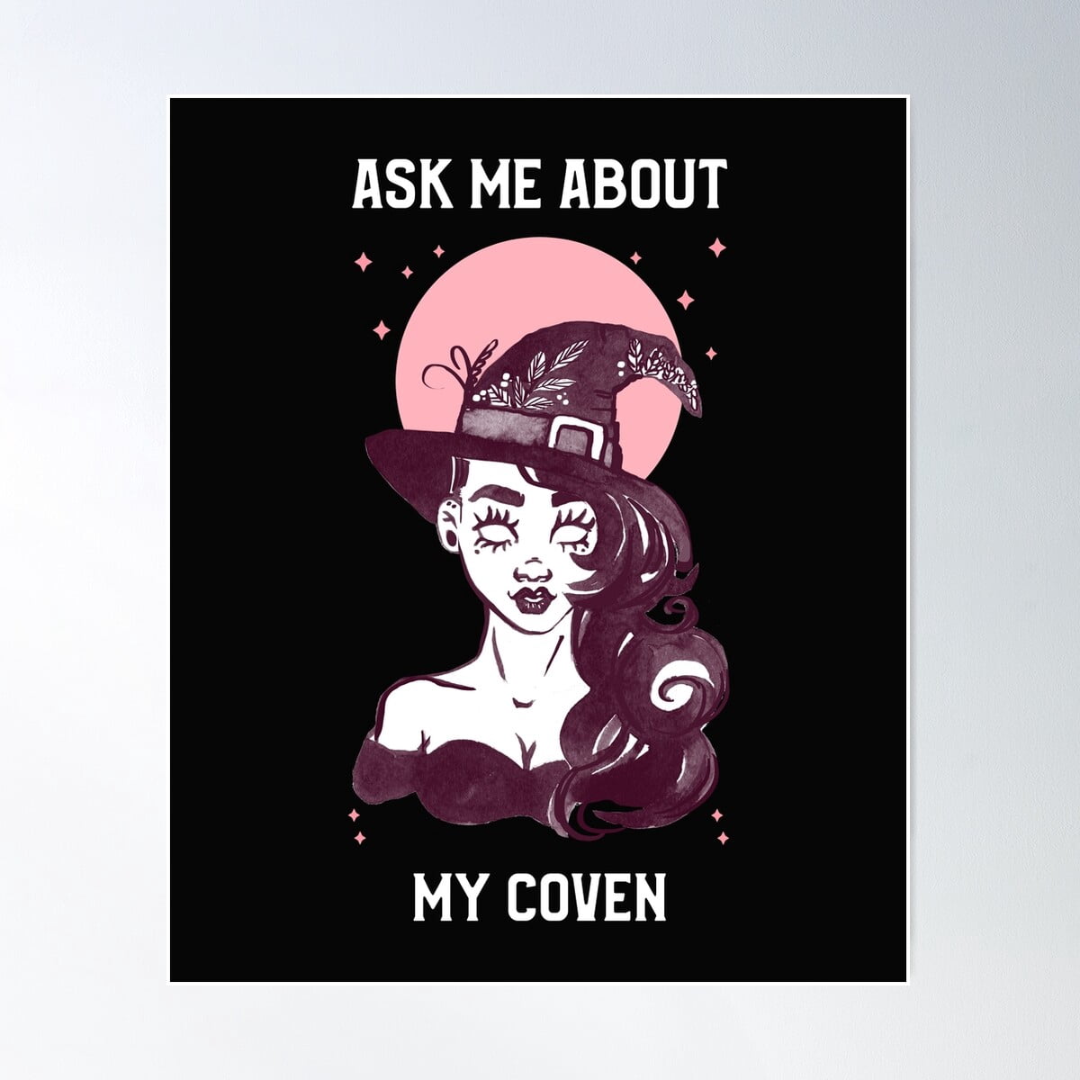 Ask Me About My Coven Poster Wall Art, Modern Wall Decor For Living ...