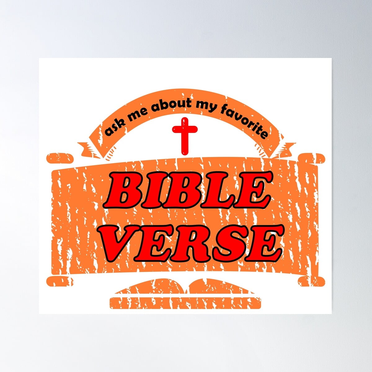 Ask Me About My Favorite Bible Verse Poster Wall Art, Modern Wall Decor ...
