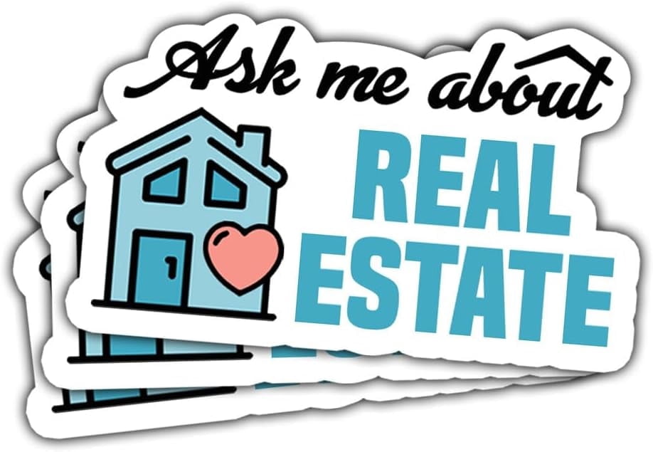Ask Me About Real Estate Sticker, Real Estate Decal Laptop, Real Estate ...