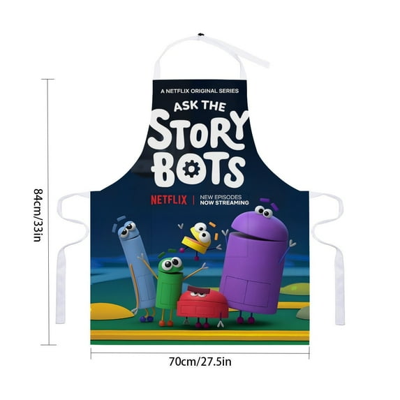 Ask The Storybots apron with pockets and waterproof features ...