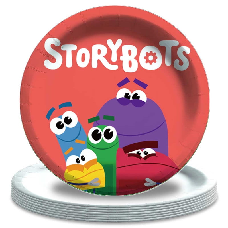 Ask The Storybots Paper Plates Birthday Decorations Party Supplies ...