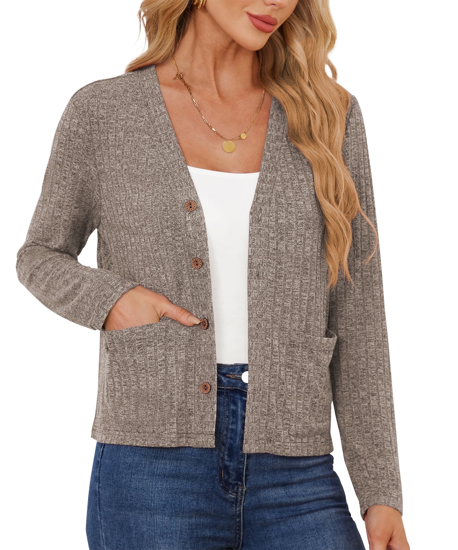 AskLazy Women's Open Front Cardigan Casual Loose Lightweight Cardigans ...