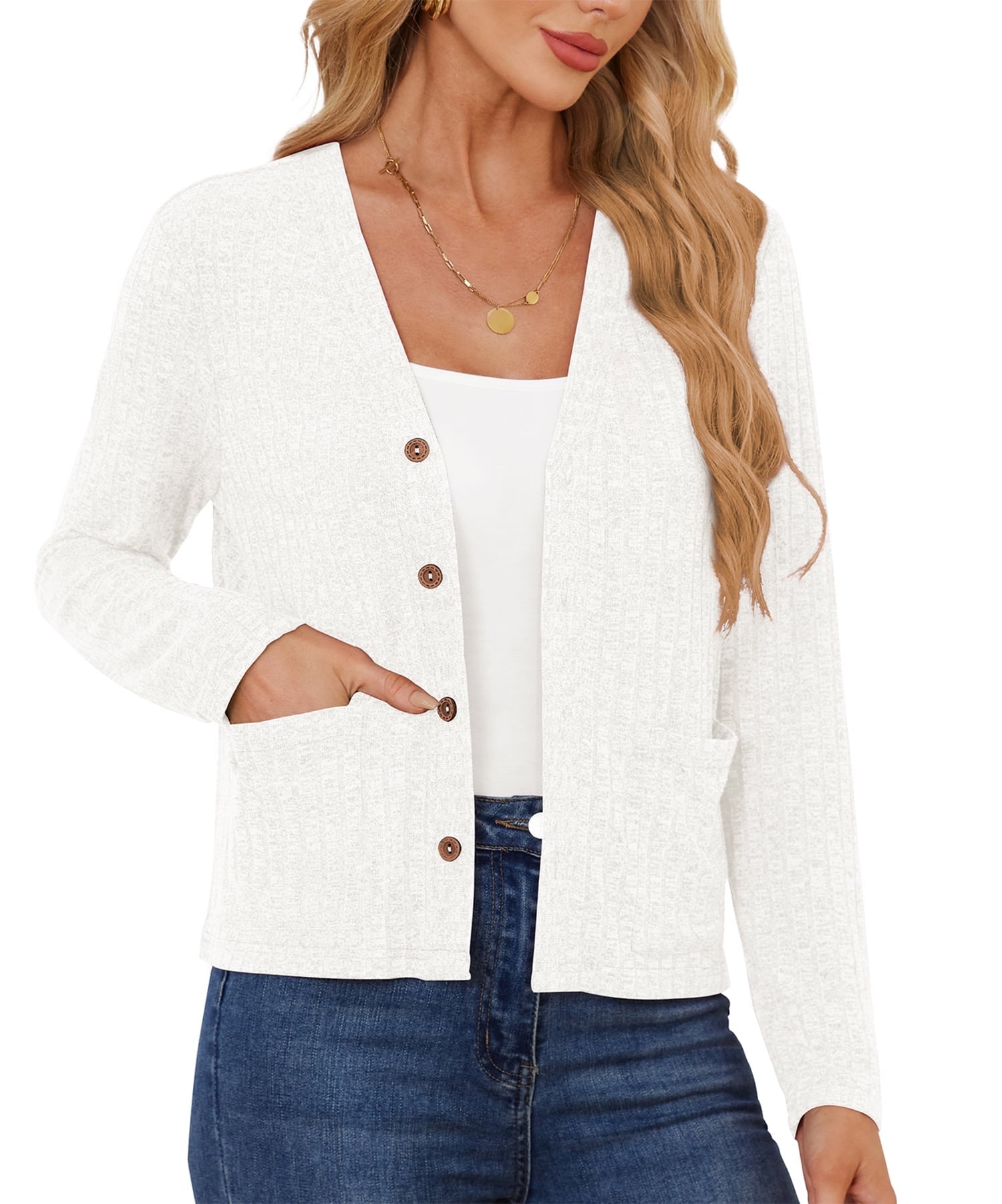 AskLazy Women's Open Front Cardigan Casual Loose Lightweight Cardigans ...