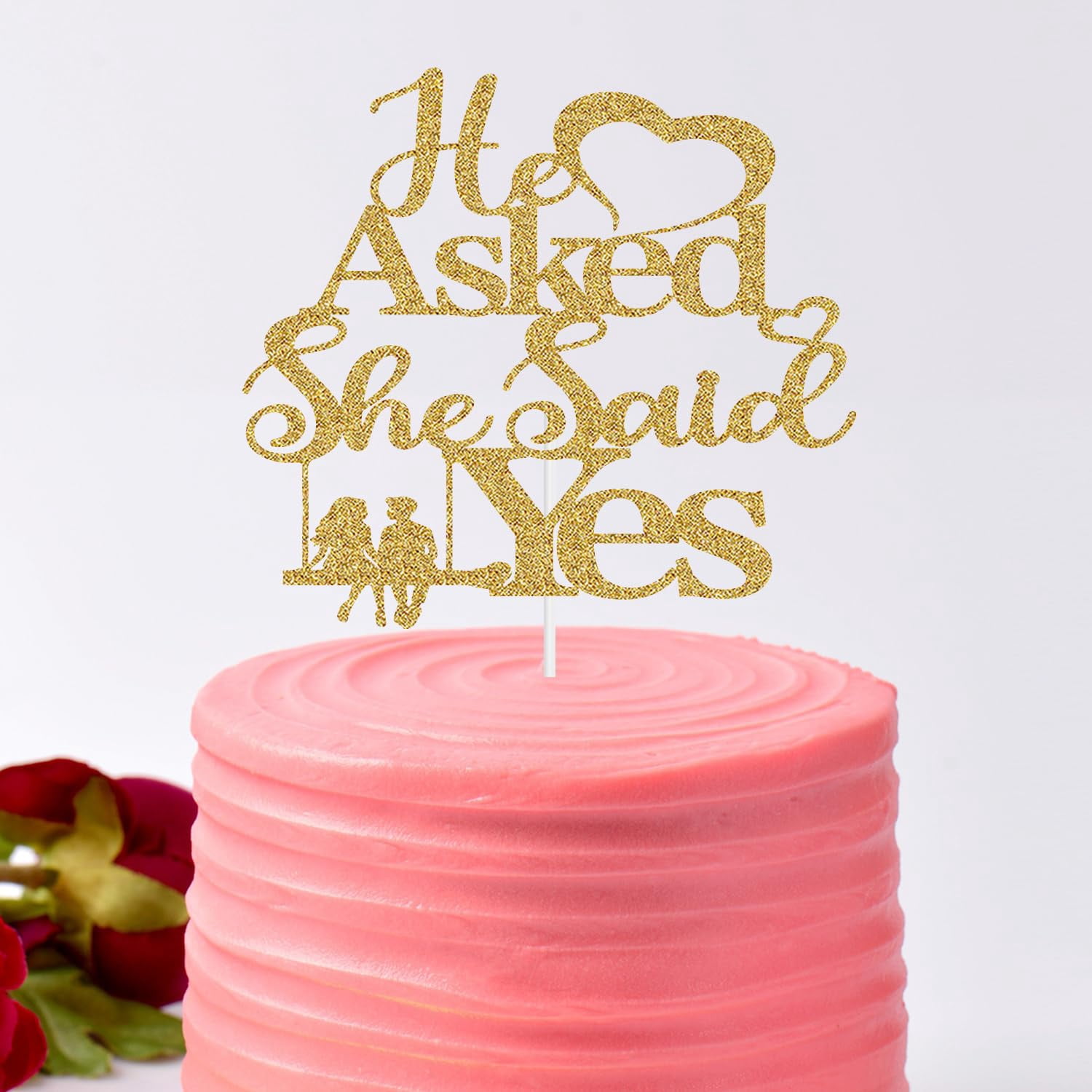 He Asked She FEV6 Said Yes Cake Topper, Mr & Mrs Cake Toppers, Wedding ...