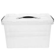 Citylife 44 Qt. Clear See-thru XLarge Big Plastic Storage Bins, Long ...
