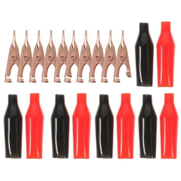 Yuan 10 Pairs of Black and Red Insulated Covers Nickel-plated Steel ...