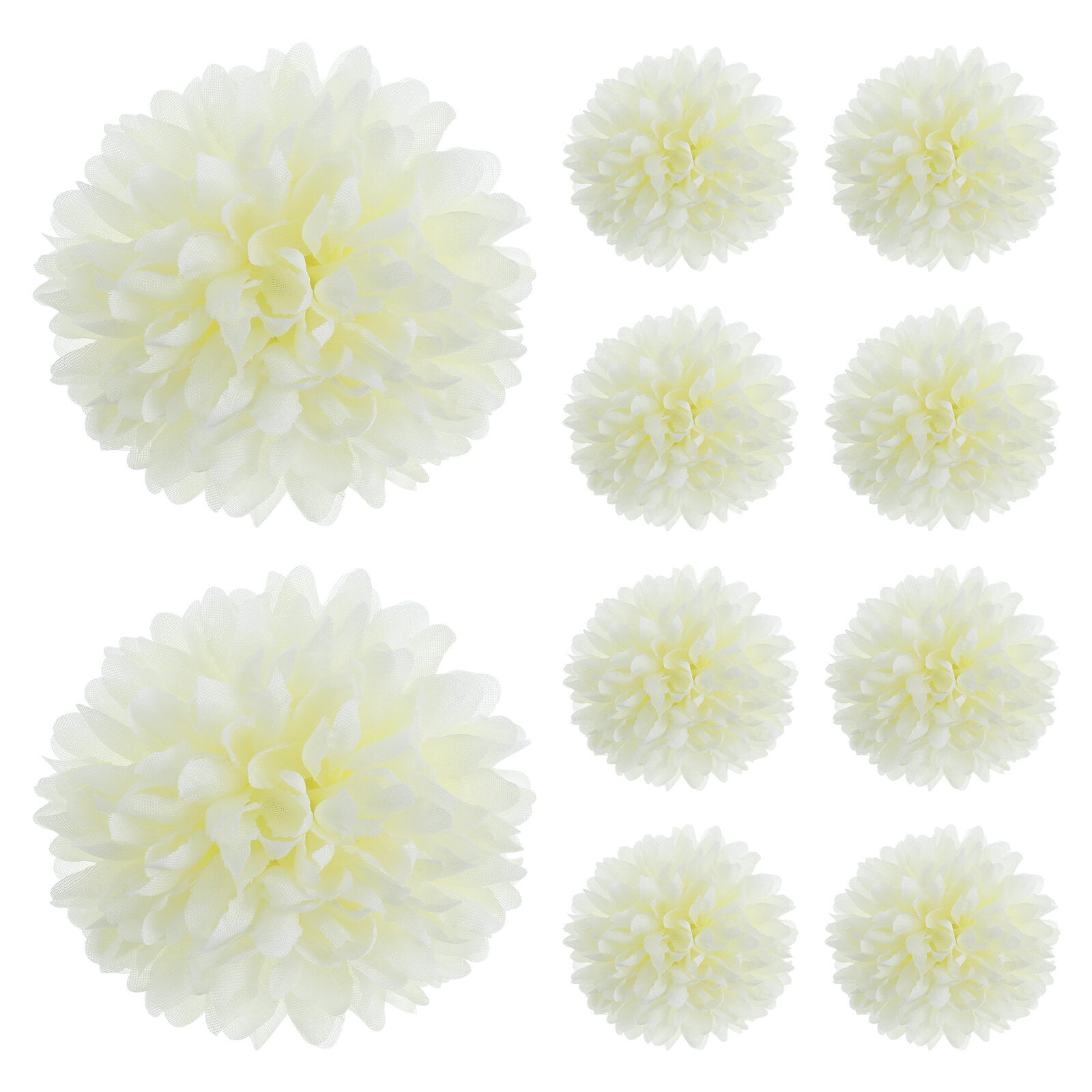Askfic Fake Chrysanthemum 50Pcs White Artificial Chrysanthemum Hydrangea Flowers for Wedding ...