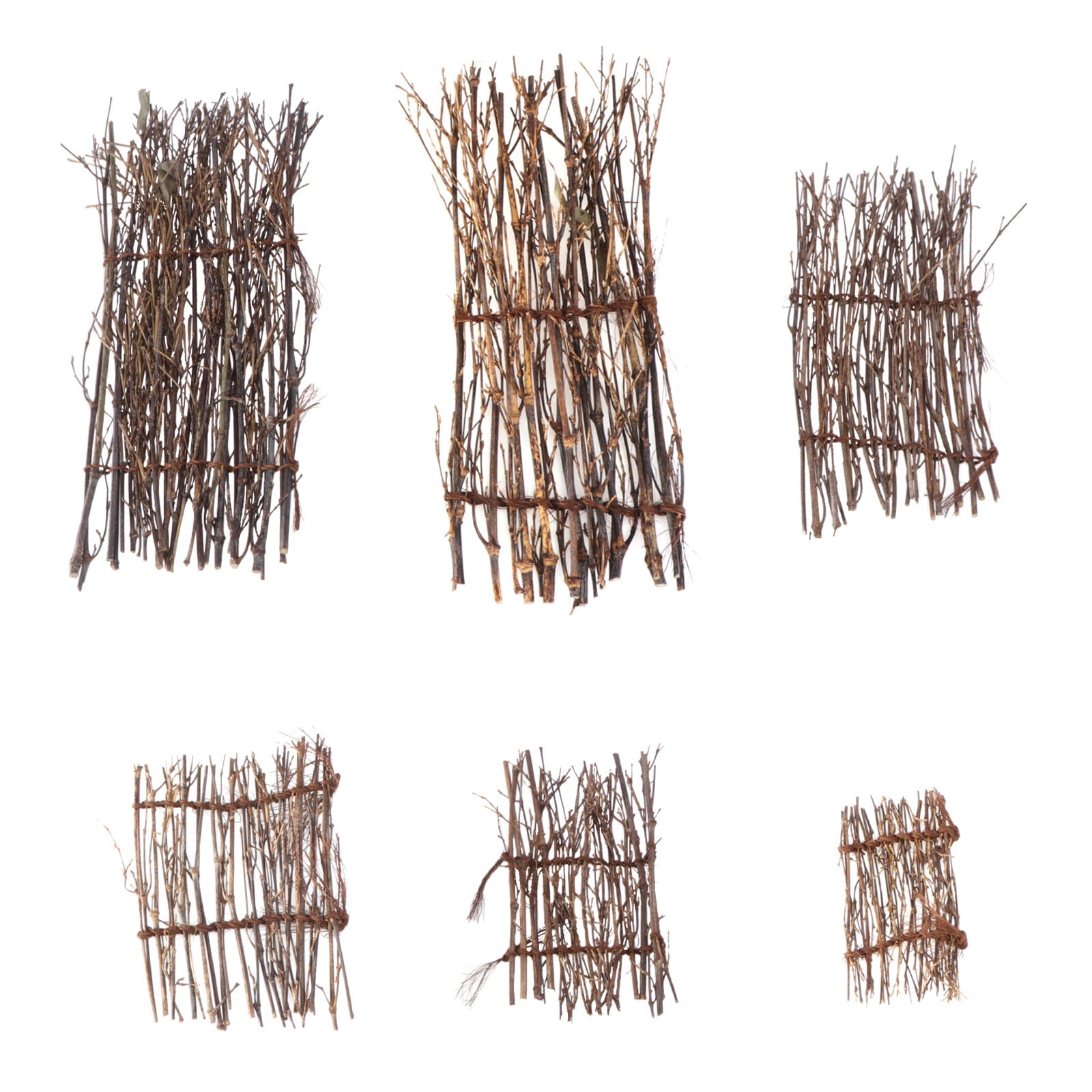 Askfic Mini Bamboo Fence Mat 6Pcs Miniature Fence Sushi Tray Landscape ...