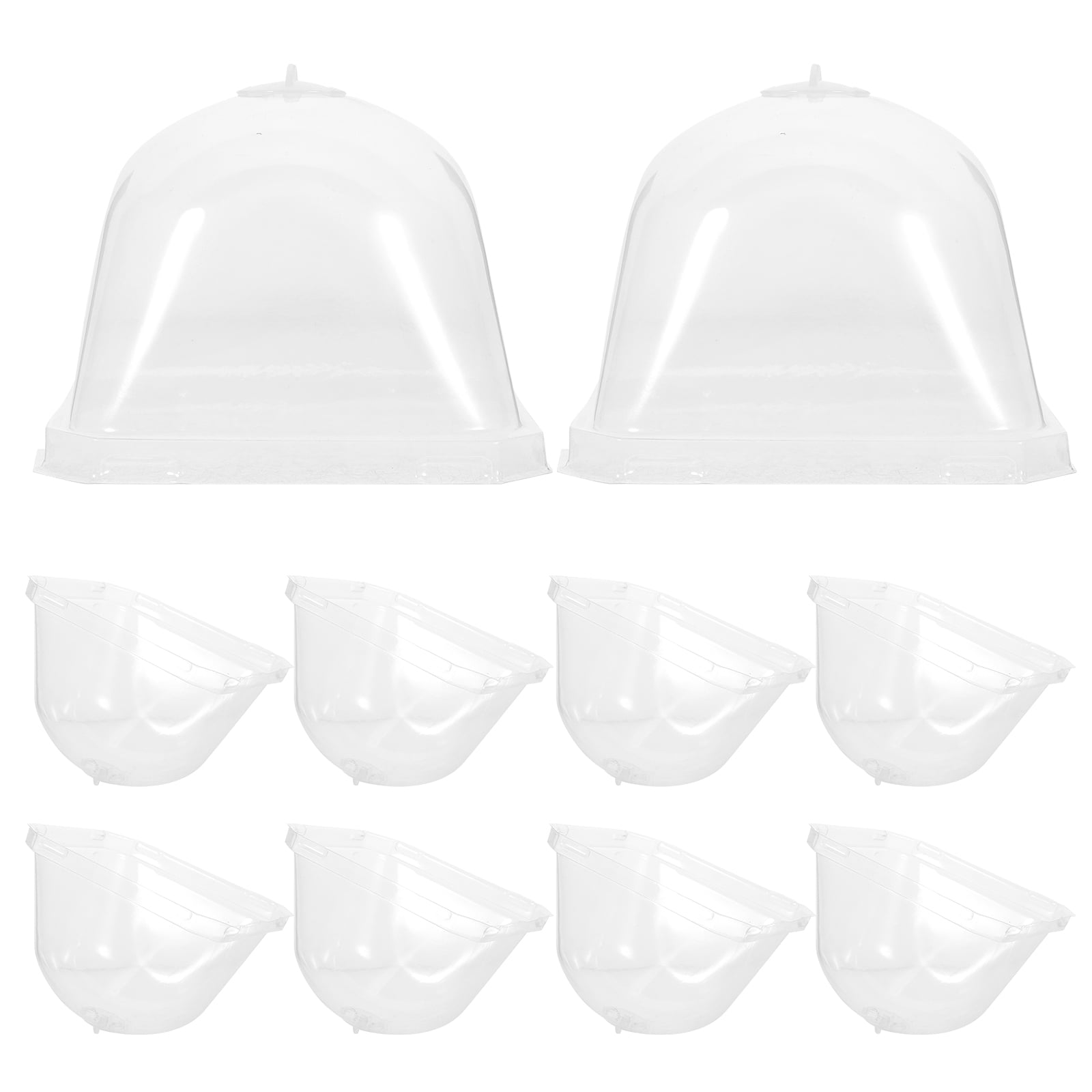 Askfic Plastic Plant Cover 10pcs Garden Cloche Dome Covers for Freeze ...