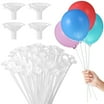 White Plastic Balloon Sticks with Cups, 19.69", 20 Pieces, by Way To ...