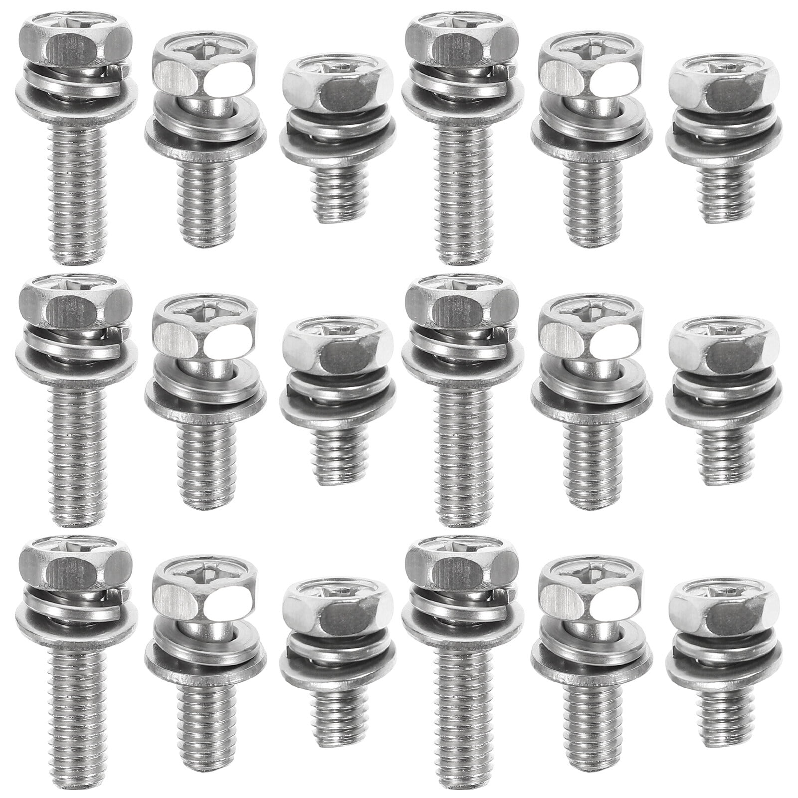 Askfic battery terminal bolt 18pc Stainless Steel Nuts & Bolts Kit with ...