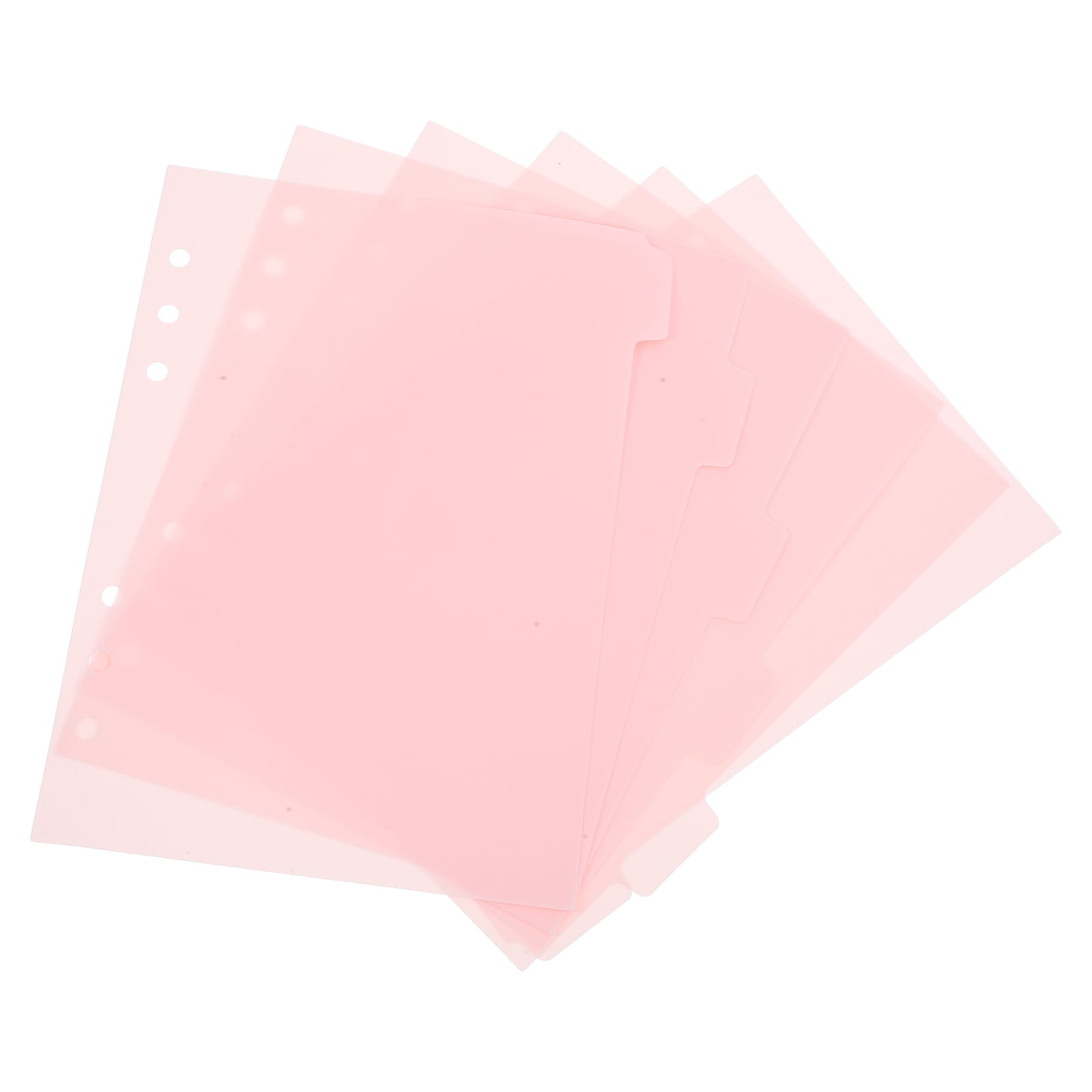 Askfic dividers 6pcs Pink A5 Binder Dividers with Detachable Tabs for 6 ...