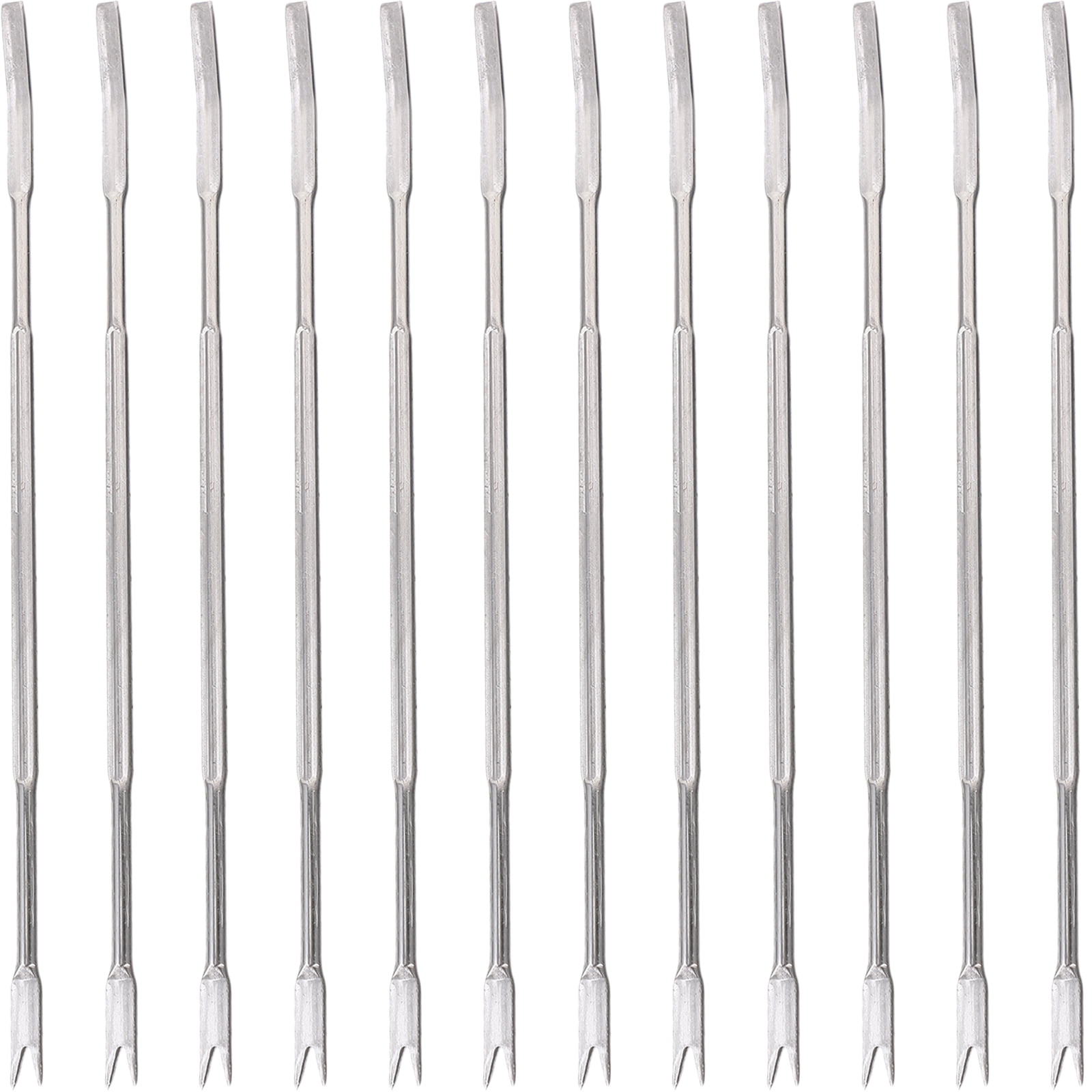 TAILTOSS Lobster Forks Nut Picks Stainless Steel Silver 12Pcs 6.4X0.2X0 ...