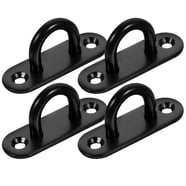 1/5Set Ring Garage Heavy Duty Wall U Boat Pad Eye Plate U Hooks Snap ...