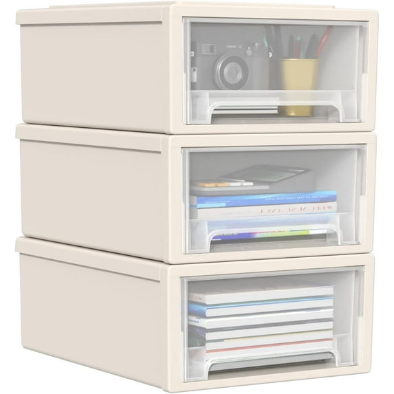 Asking 12 Quart Stacking Drawer, Plastic Stacking Storage Drawer Unit ...