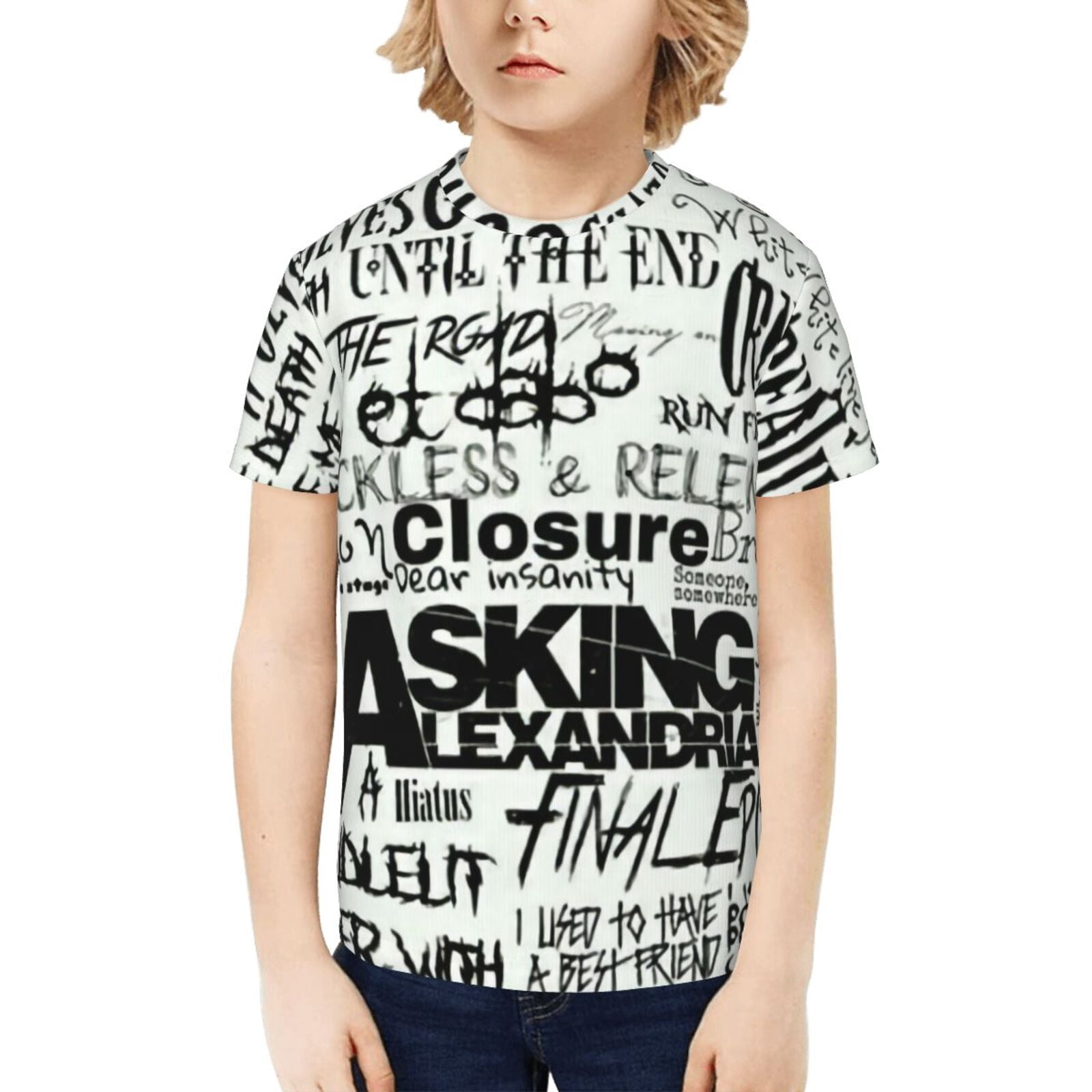 Asking Alexandria Anime Theme Printed Boys Girls Sports Short Sleeve ...