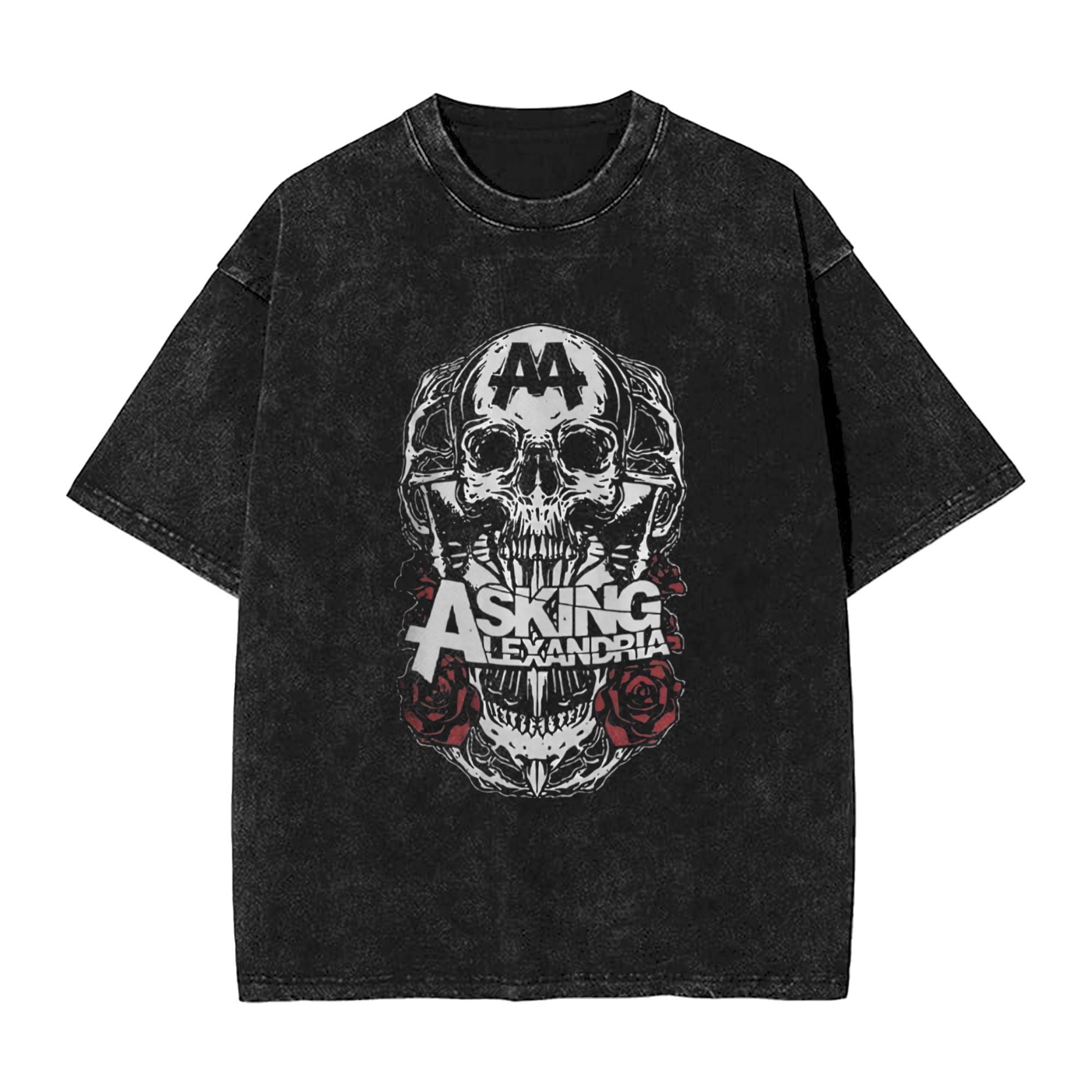 Asking Alexandria Men's Cotton Summer T-Shirts Vintage Tee Loose Fit ...