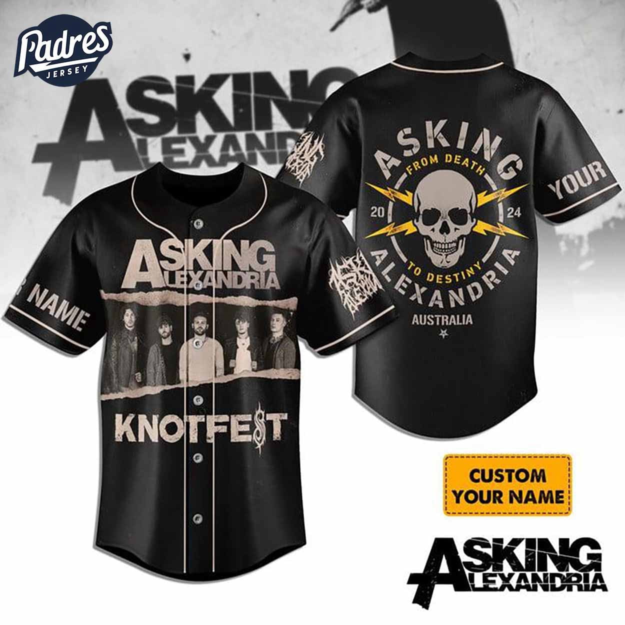 Asking Alexandria Rock Band Baseball Jersey - Walmart.com