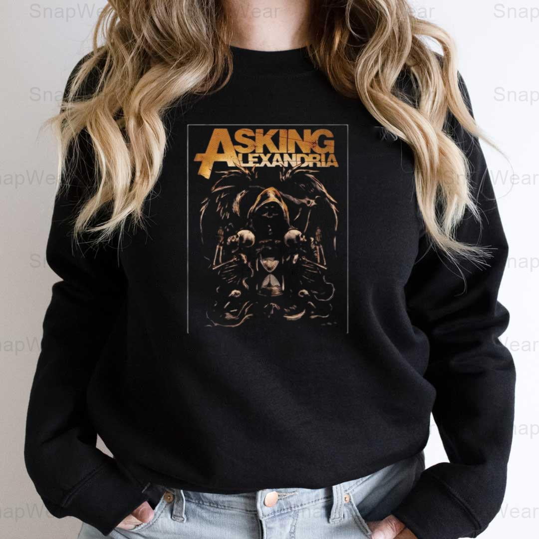 Asking Alexandria Rock Merch Concert Tour Vintage Metalcore Band T ...