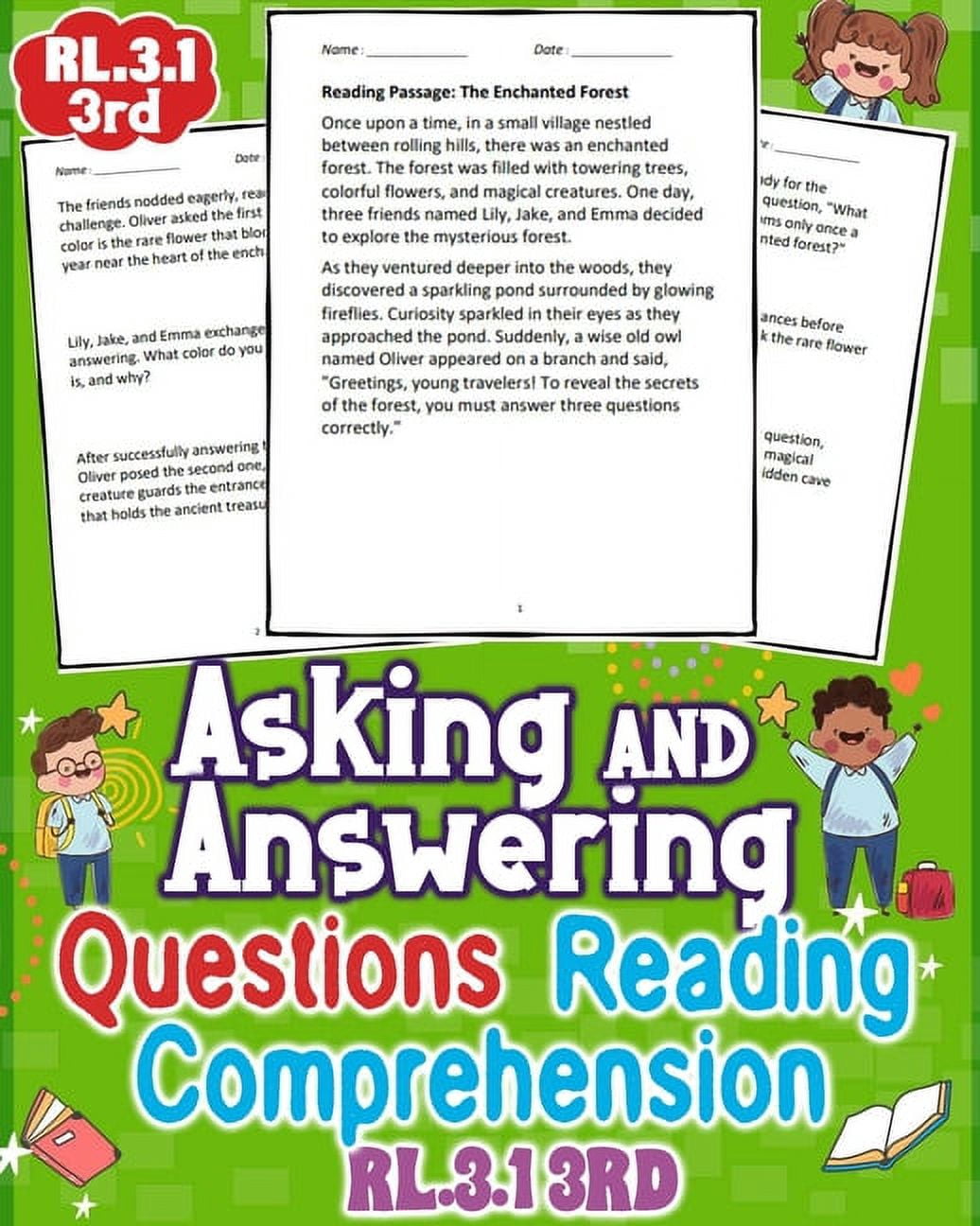Asking and Answering Questions Reading Comprehension - RL3.1 3rd Grade ...