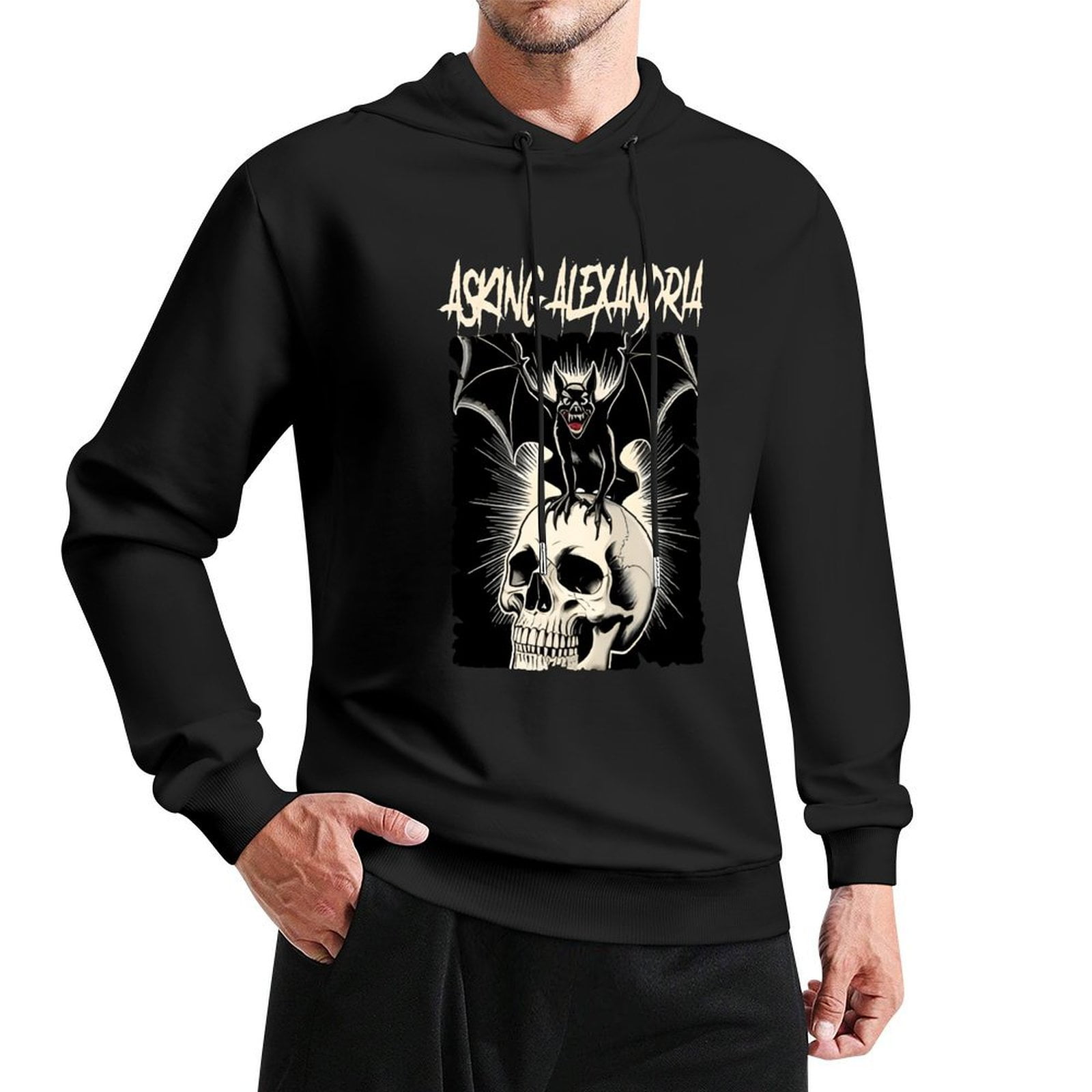 Asking Band Alexandria Men's Hooded Pullover Casual Long Sleeve ...