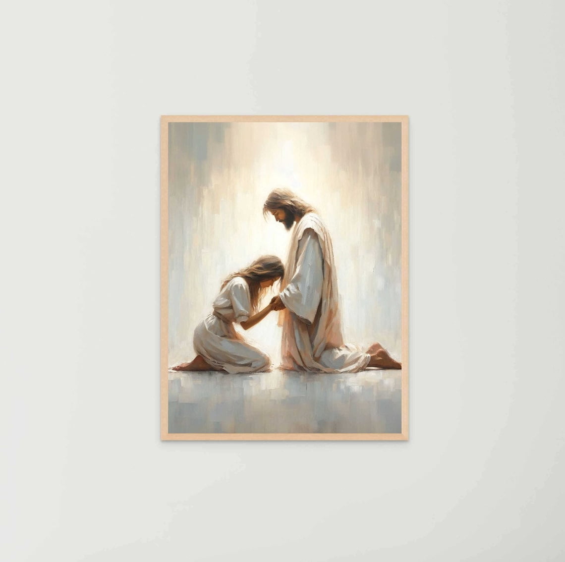 Asking Forgiveness Modern Christian Art Jesus And Girl Bible Print ...
