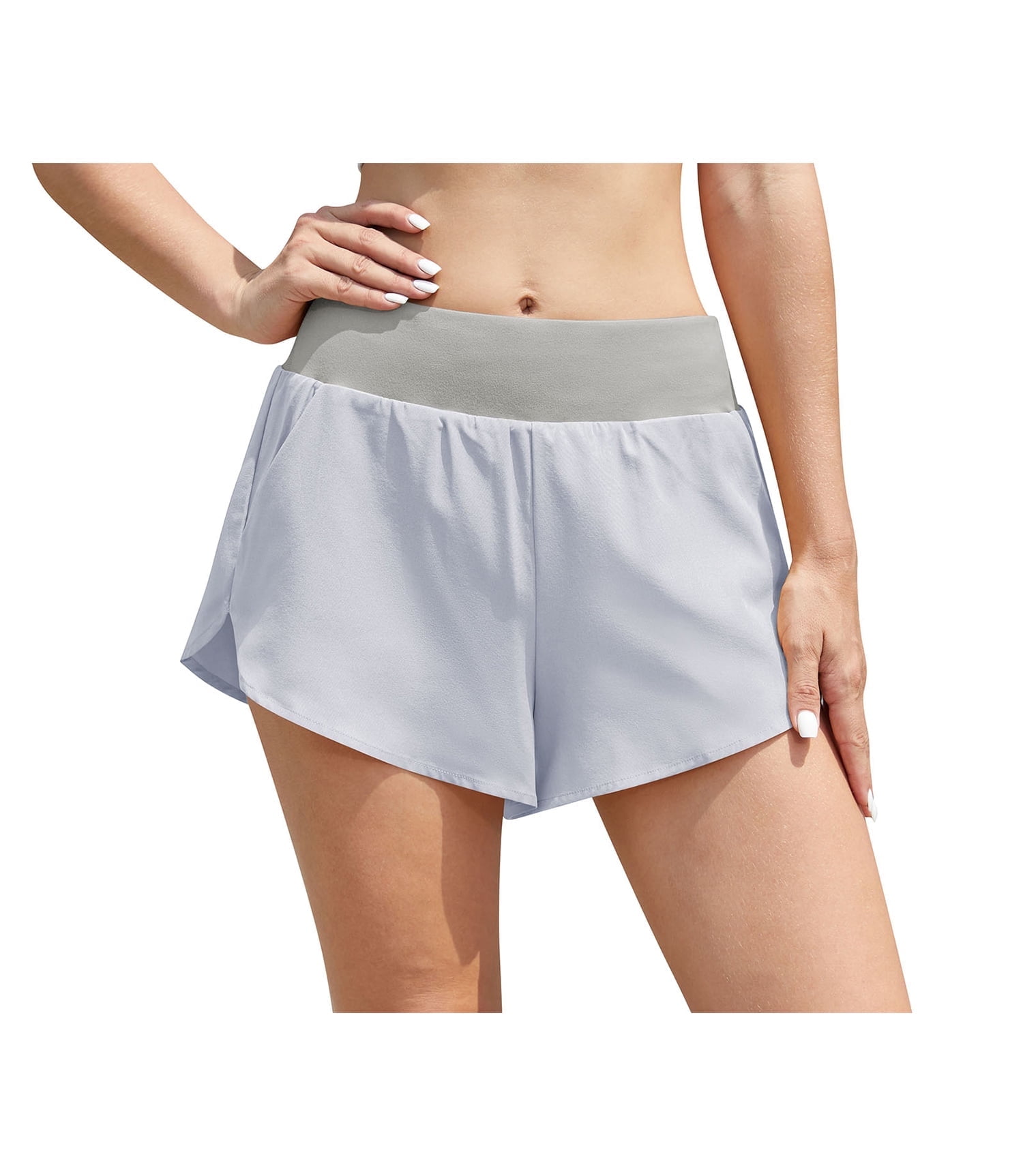 Asklazy Mid Waisted Dolphin Athletic Shorts for Women Lightweight High ...