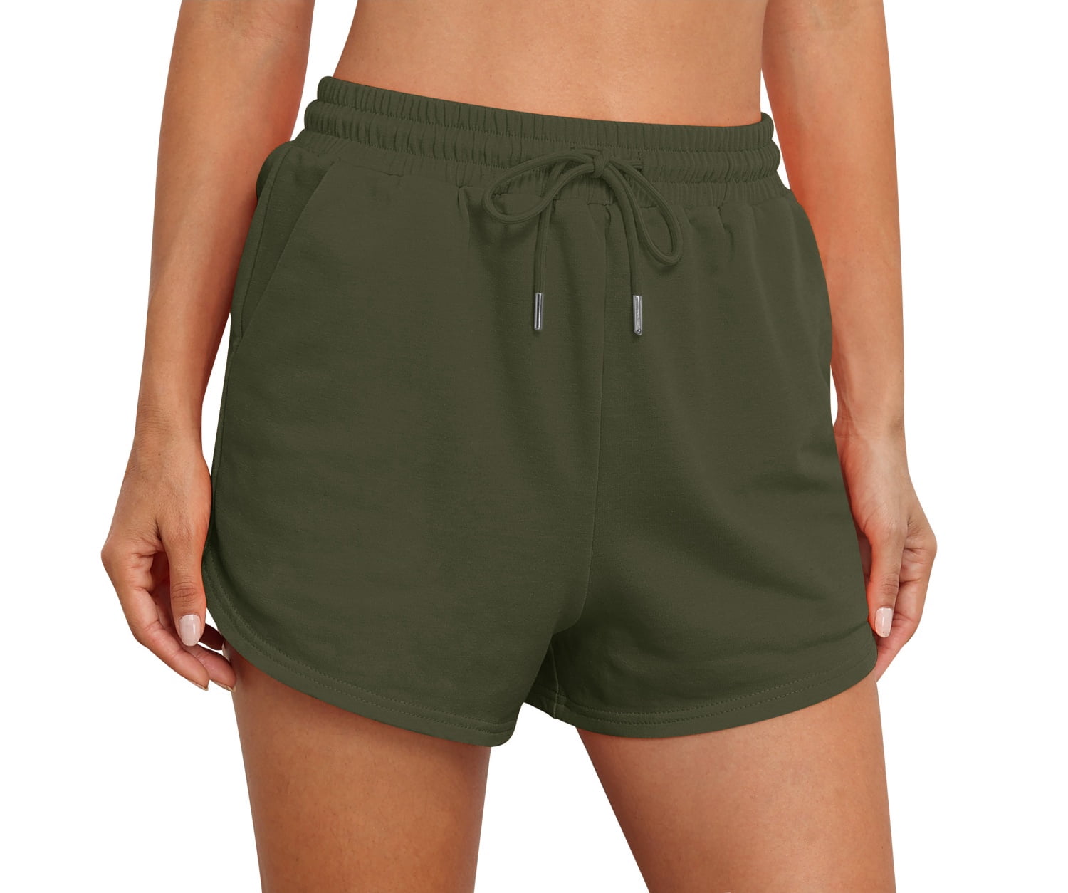 Asklazy Womens Sweat Shorts with Pockets Cotton Trendy Drawstring ...
