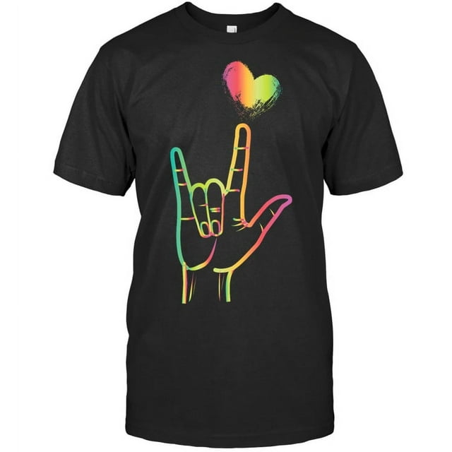 Asl I Love You Hand Sign Language Heart Valentines Day Sign Language T ...