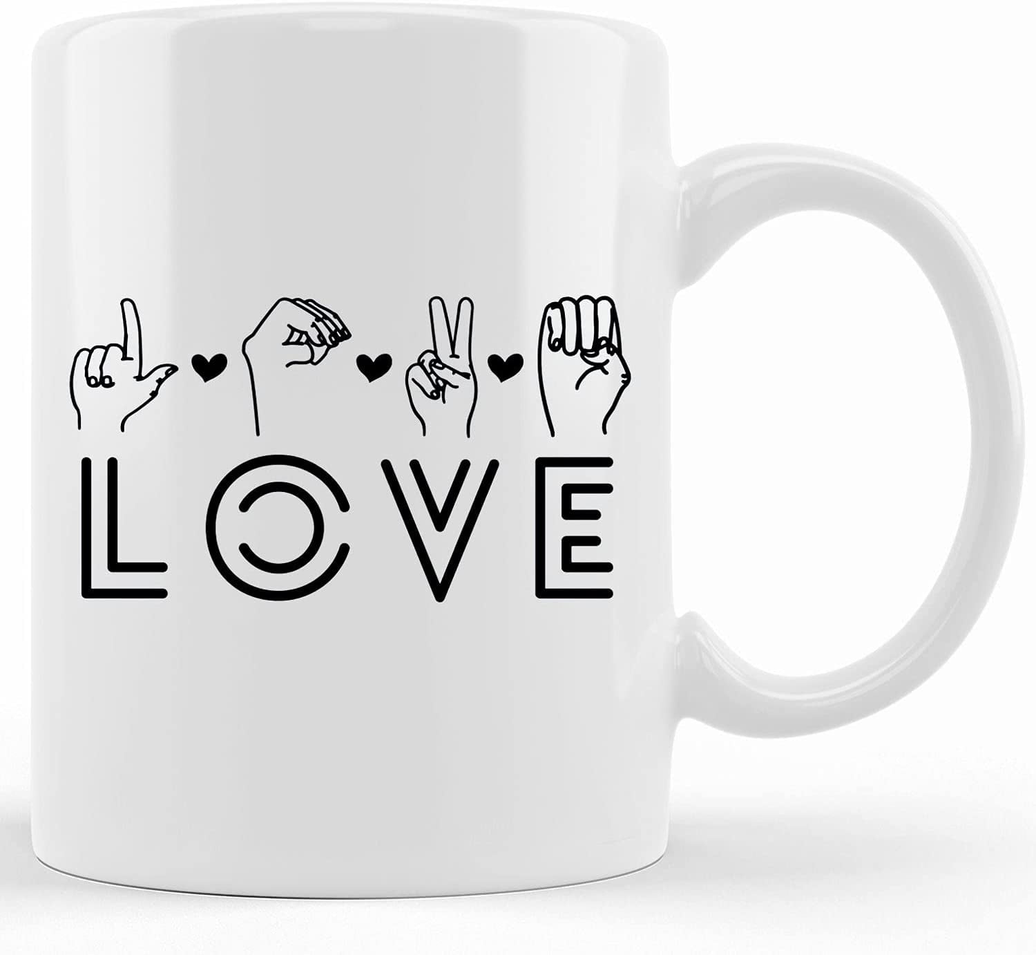 Asl Love Mug Sign Language Mug Sign Language Gift Asl Interpreter Mug ...