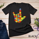 Asl Love Sign Language Autism Gift Awareness Support Unisex S-5XL T ...
