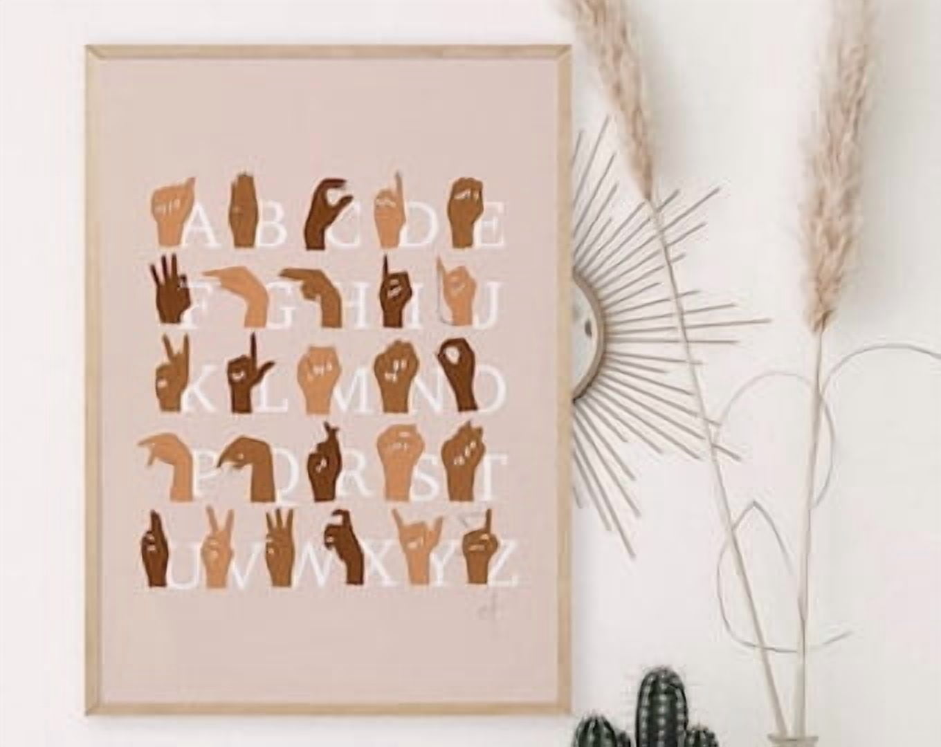 Asl Poster American Language Poster Language Alphabet Poster Classroom ...