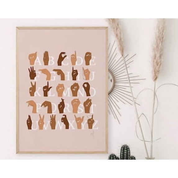Asl Poster American Language Poster Language Alphabet Poster Classroom ...