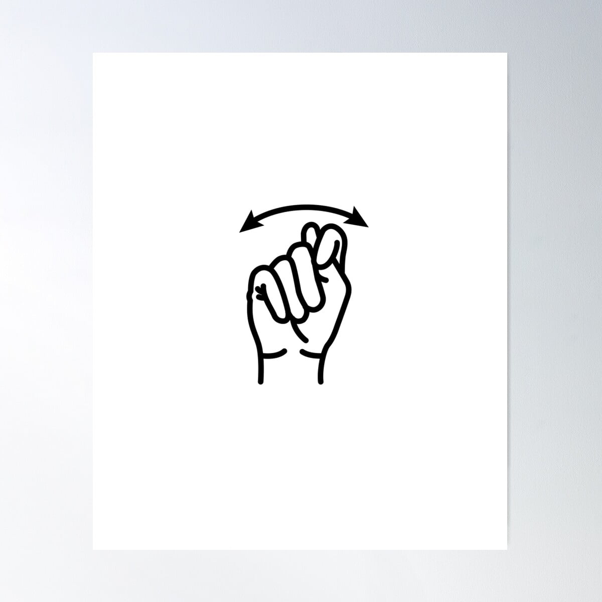 Asl Sign For Potty, Bathroom, Gotta Go Poster Wall Art, Modern Wall ...