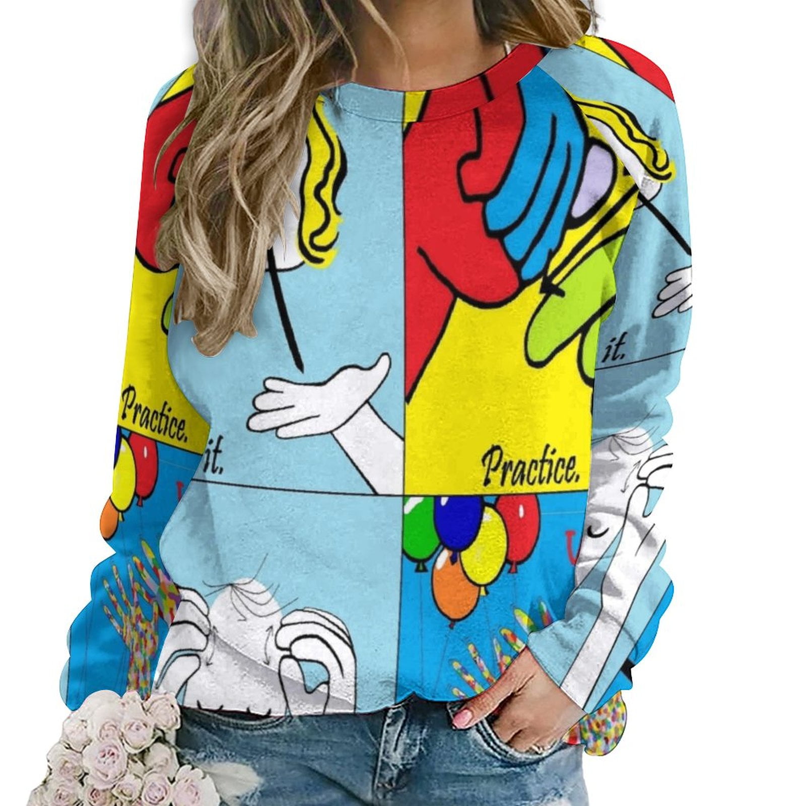 Asl Steps To Success Hoodie Sweatshirt Women Drawstring Printed Pocket ...