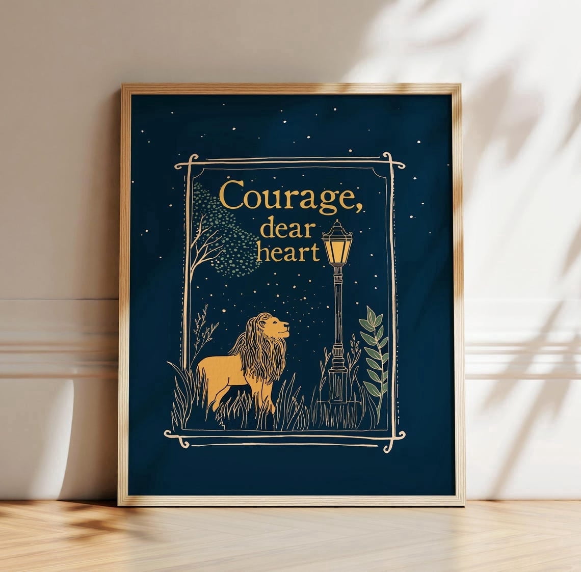 Aslan "Courage Dear Heart" Narnia Print C.S. Lewis Nursery Art ...