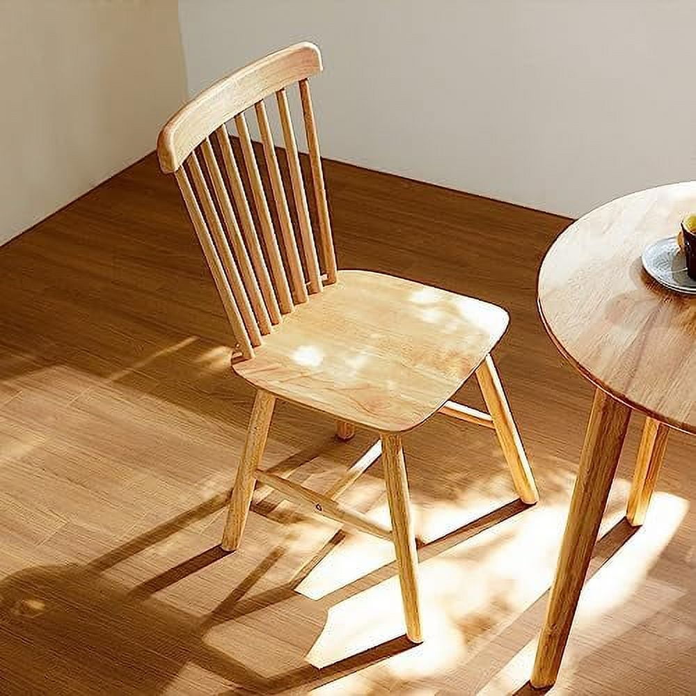 Aslan Malaysian Oak Dining Chair Set of Two Country Farmhouse High ...