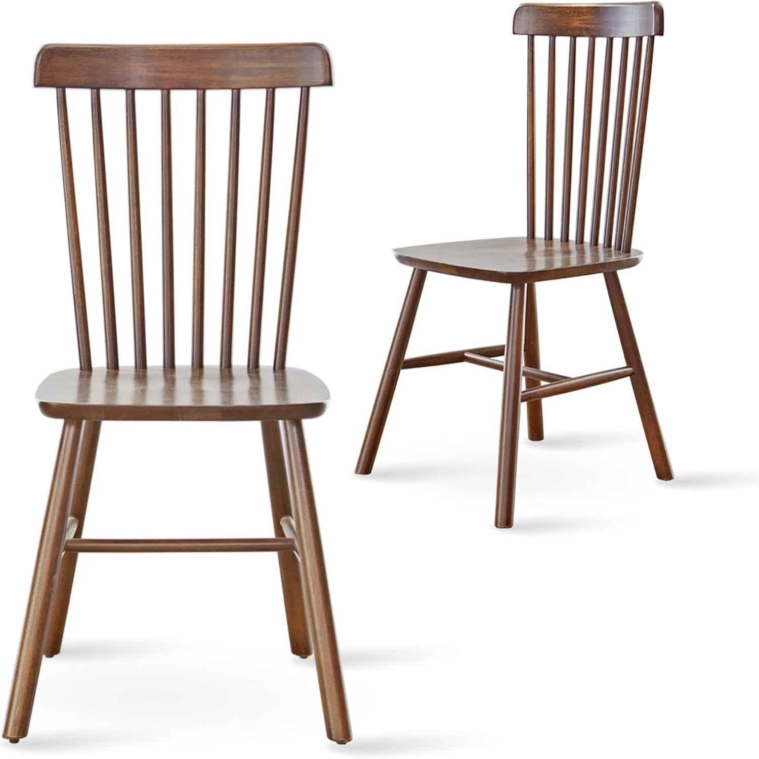 Aslan Malaysian Oak Dining Chair Set of Two Country Farmhouse High ...