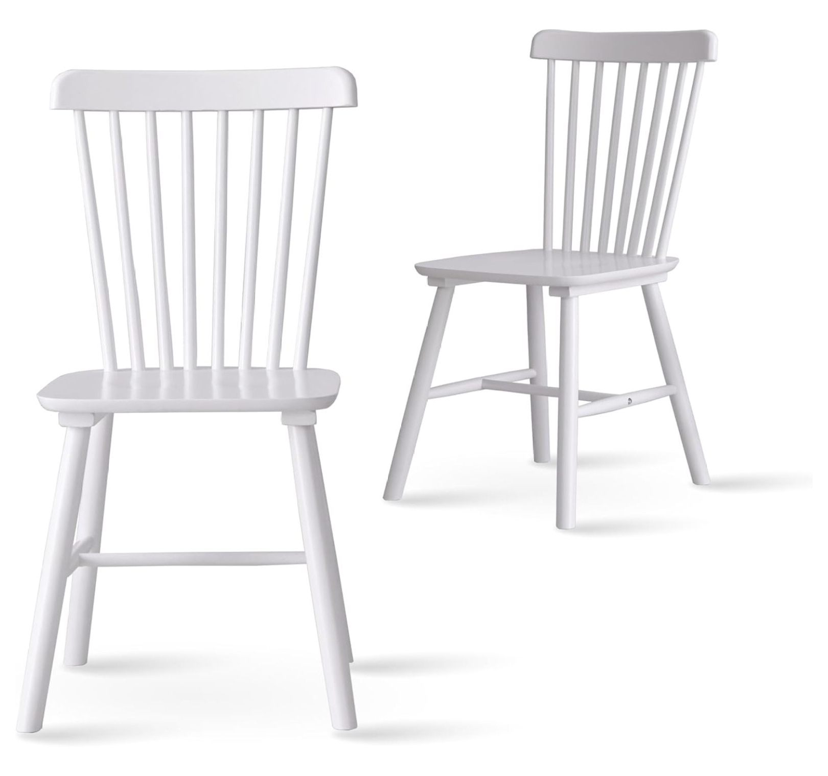 Aslan Malaysian Oak Dining Chair Set of Two, Country Farmhouse High ...