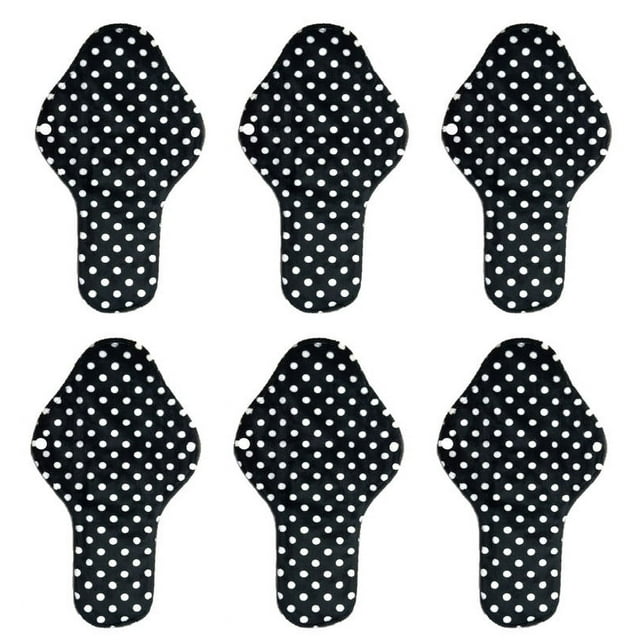 Aslana 6-Pack Women Cloth Menstrual Sanitary Pads with Wings. Reusable ...