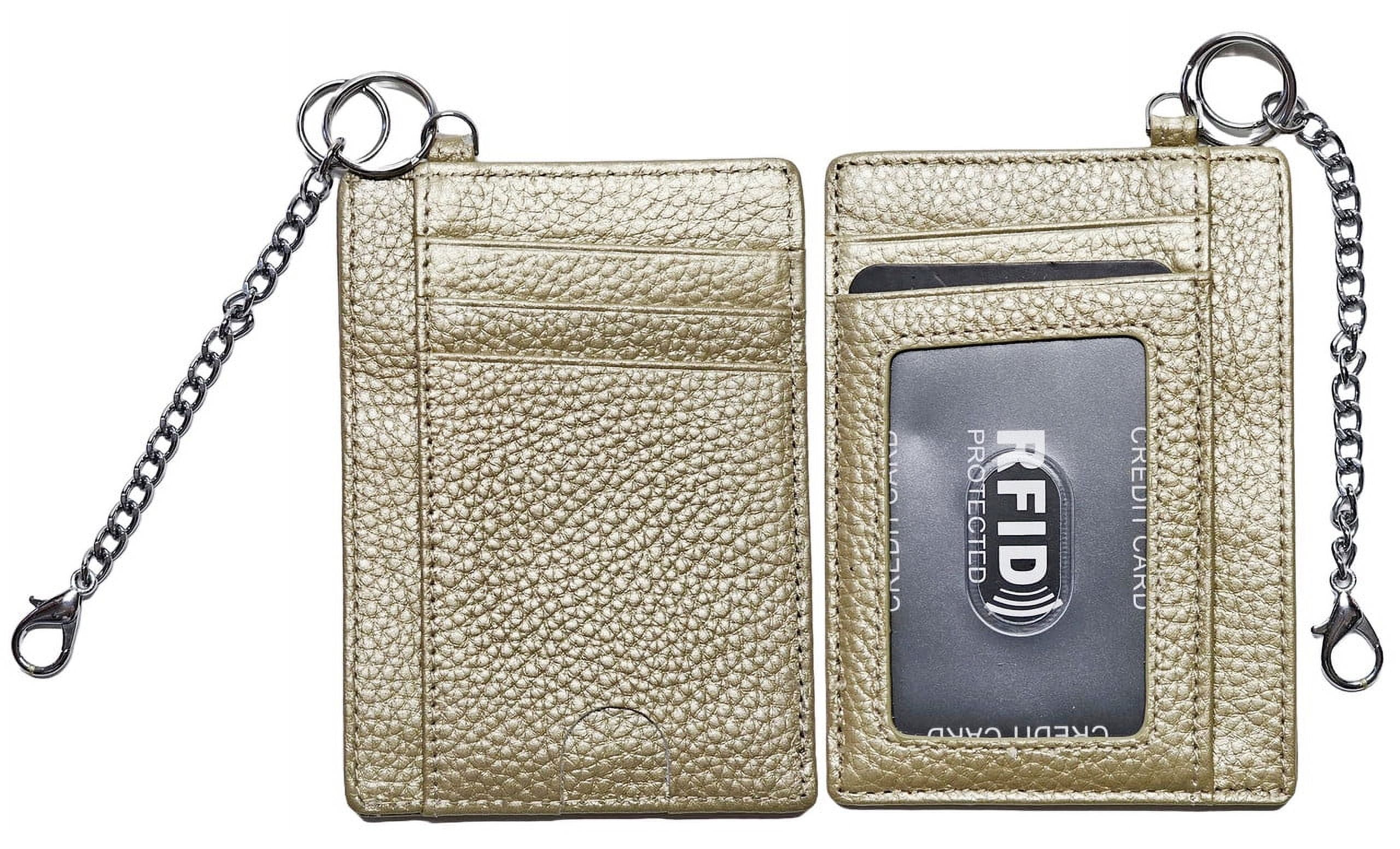 Aslana Genuine Leather Slim Minimalist Front Pocket Wallets with Metal ...